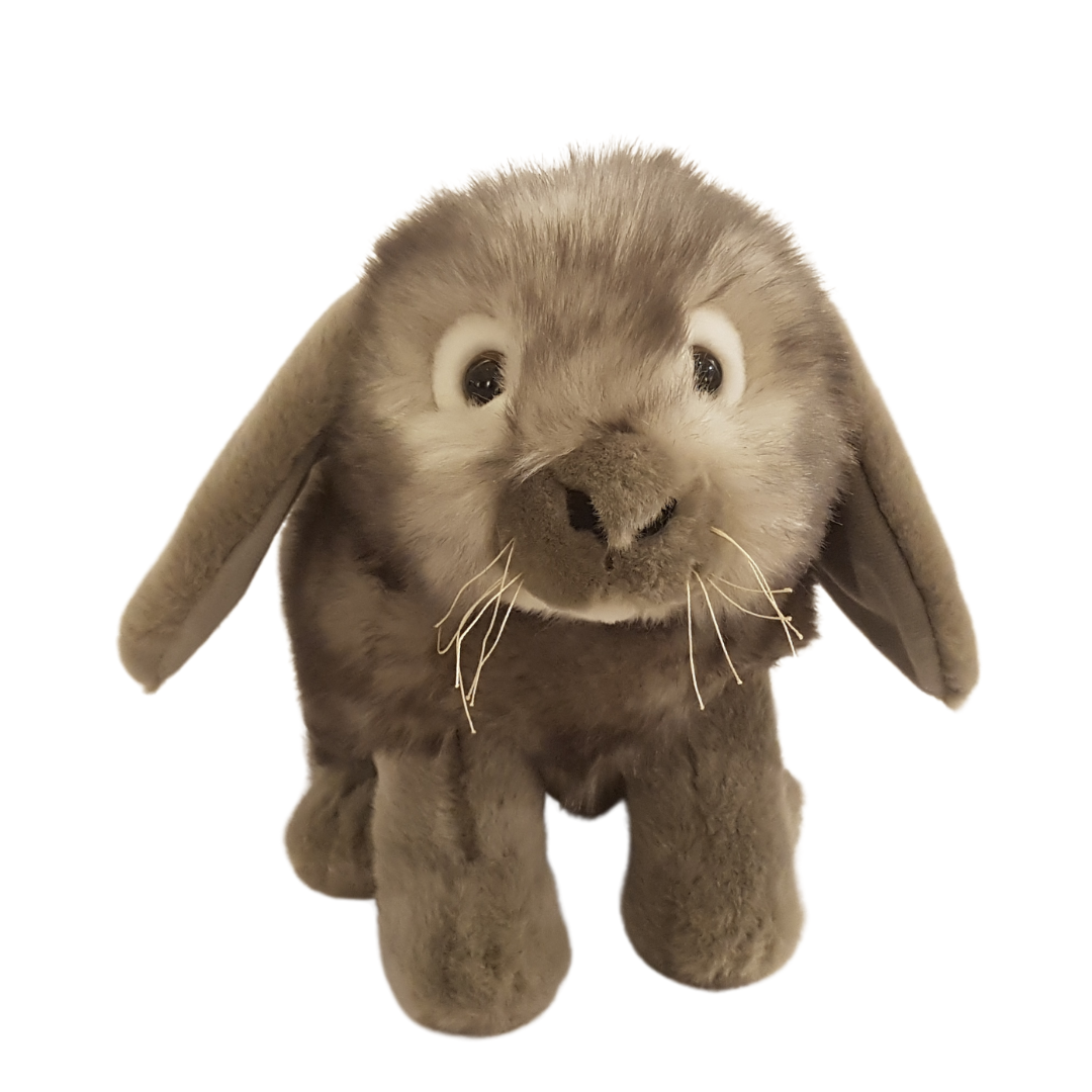 Smokey (Lop Eared Rabbit - 25cm sitting, grey) – Bocchetta Plush Toys